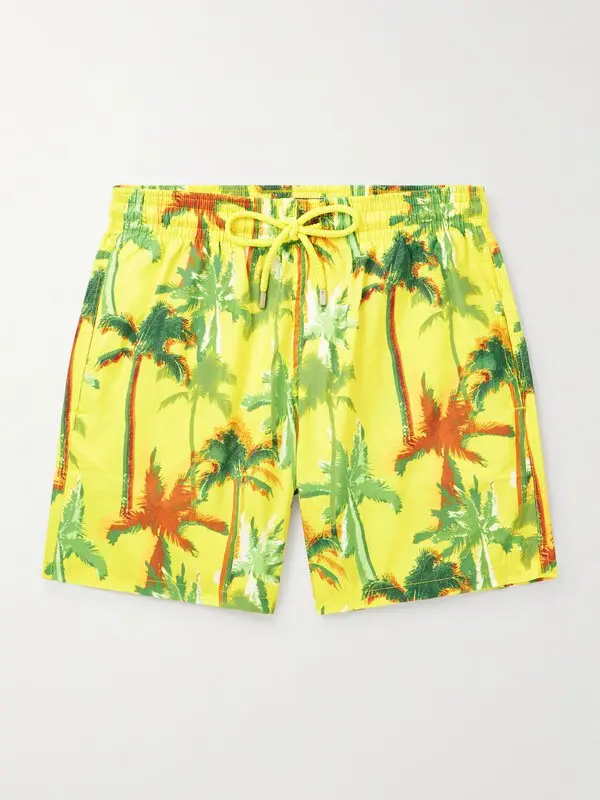 Vilebrequin Mahina Straight-leg Mid-length Recycled Swim Shorts - Yellow
