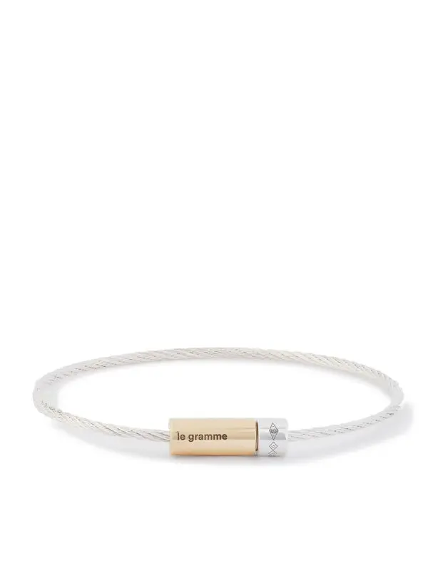 Le Gramme 7g Sterling And Gold Bracelet - Silver