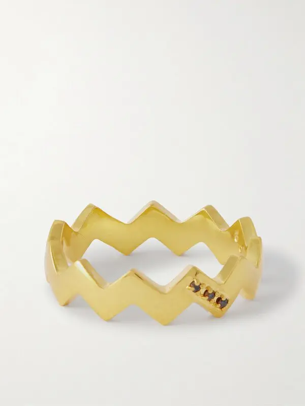 MIKIA Snake-plated Diamond Ring - Gold