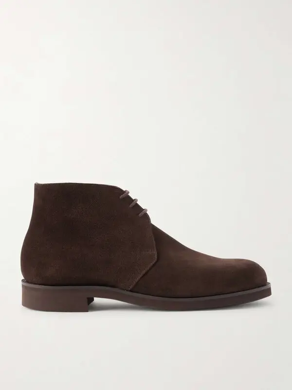 George Cleverley Nathan Suede Chukka Boots - Dark Brown