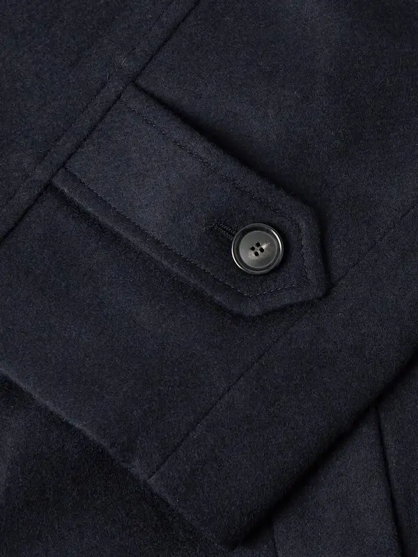 DE PETRILLO Ruffo Wool And Cashmere-blend Coat - Blue