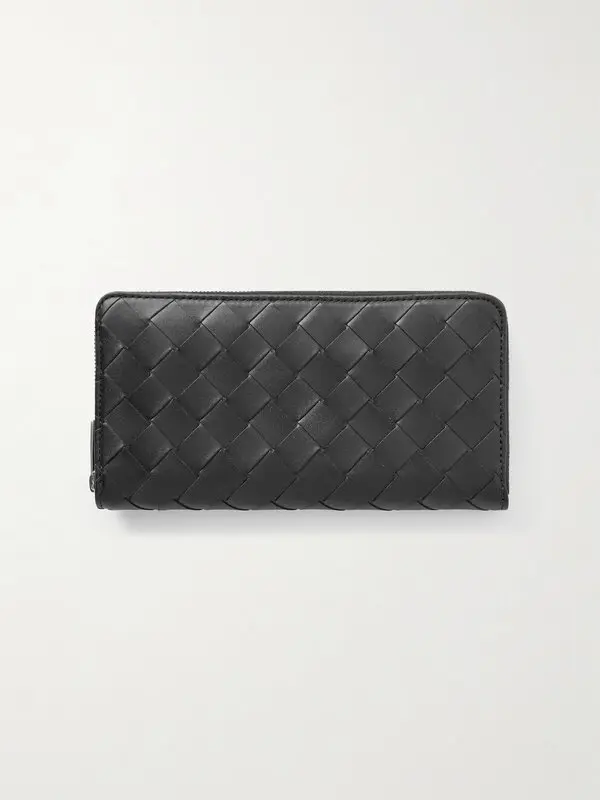Bottega Veneta Intrecciato Leather Wallet - Black