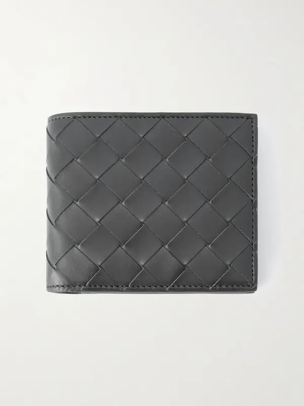Bottega Veneta Intrecciato Leather Billfold Wallet - Green