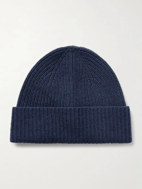 Blue Blue Japan Ribbed Wool And Cashmere-blend Beanie - Blue