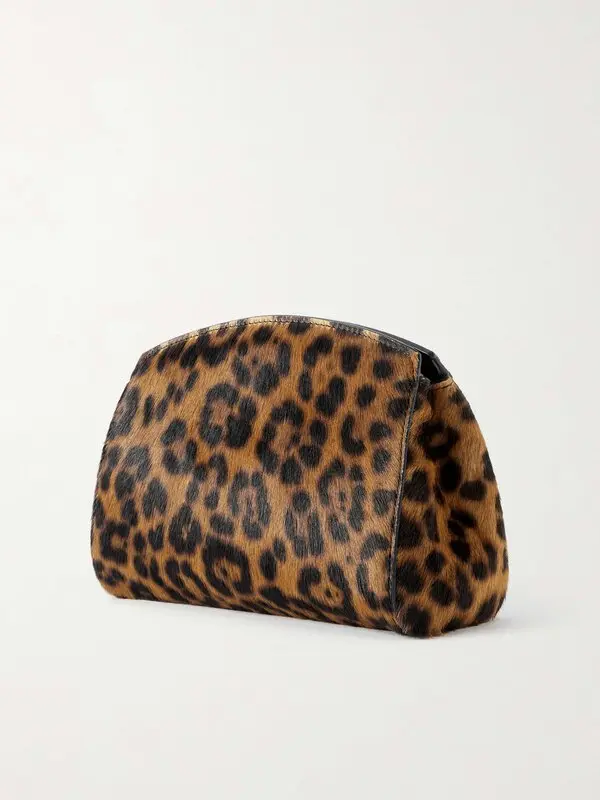 LIFFNER Leopard-print Calf Hair Clutch - Leopard Print