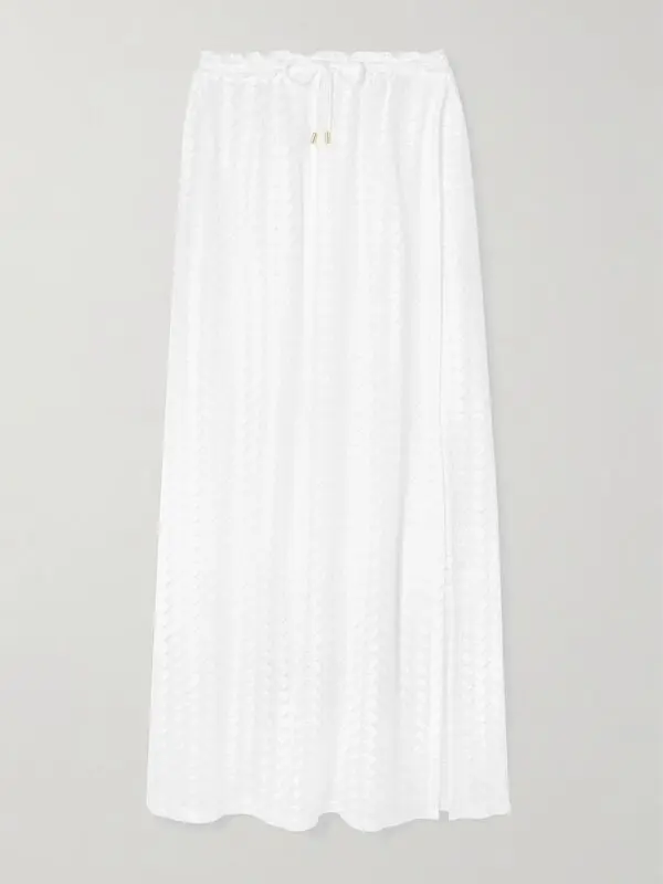 Melissa Odabash Mendi Open-knit Maxi Skirt - White
