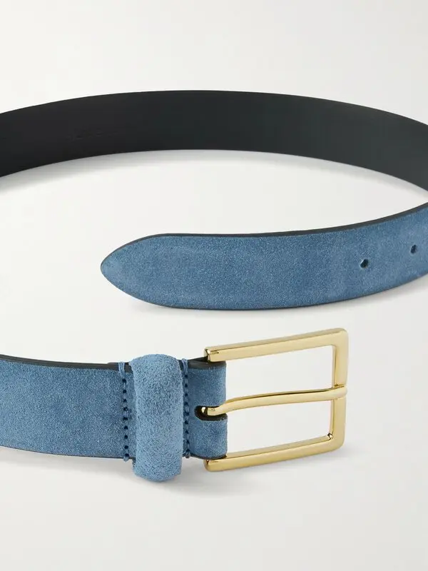 Anderson's Suede Belt - Blue