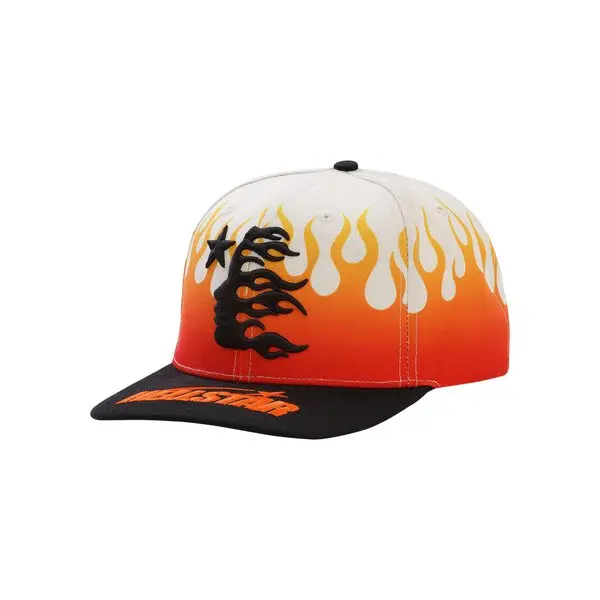 HELLSTAR Flame Vintage Snapback Cap - Cream