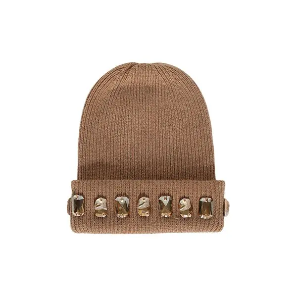 MELROSE HIGH Crown Of Cairo Beanie - Brown