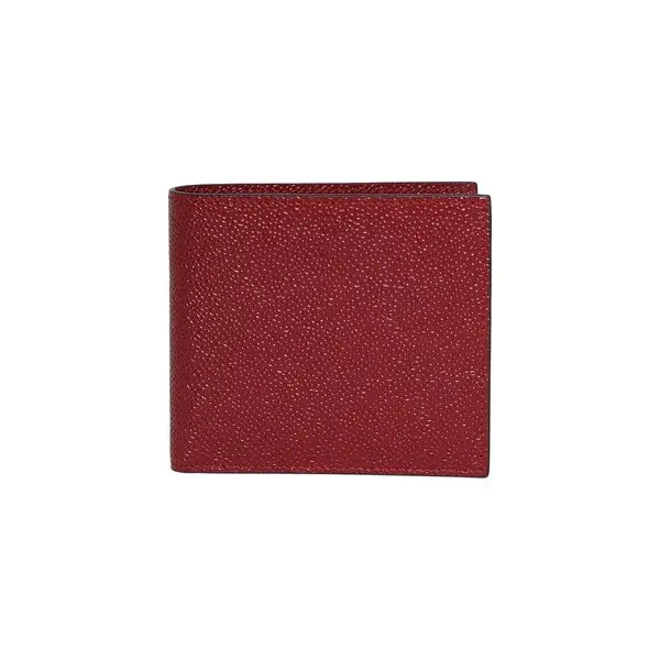 Thom Browne Billfold In Pebble Grain Leather