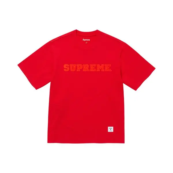 Supreme Collegiate Appliqué Short-sleeve Top - Red