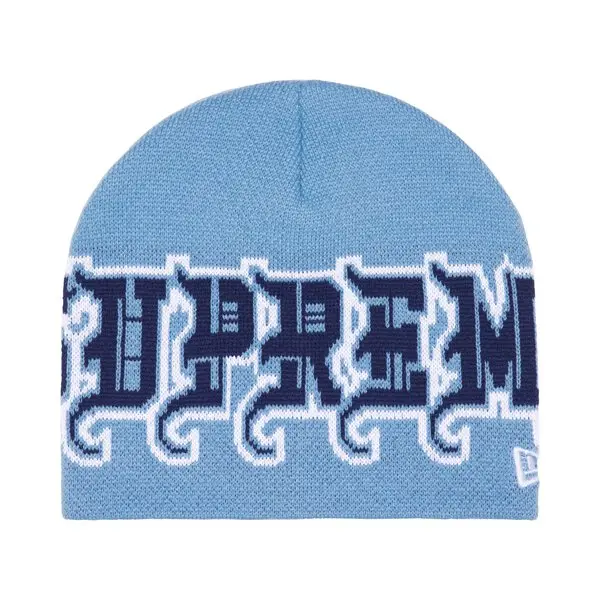 Supreme New Era Outline Beanie - Blue