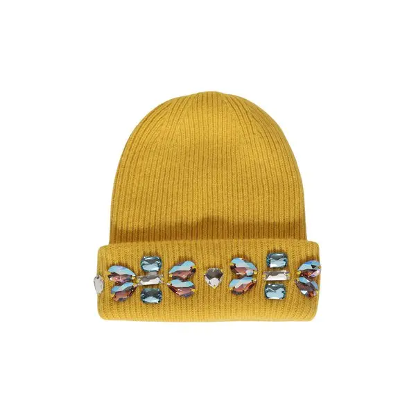 MELROSE HIGH Crown Of Cairo Beanie - Yellow