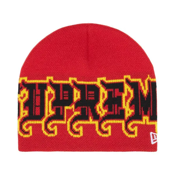 Supreme New Era Outline Beanie - Red