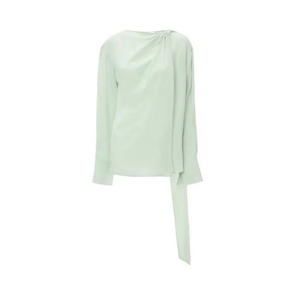 Victoria Beckham Twist Detail Scarf Top - Green