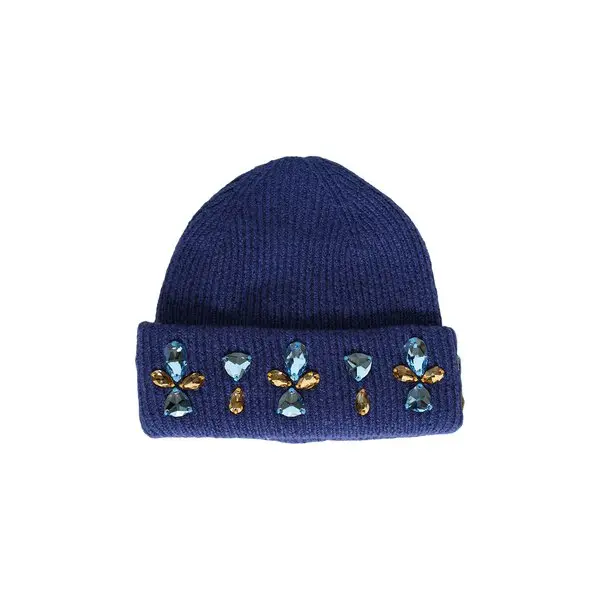 MELROSE HIGH Crown Of Cairo Beanie - Blue