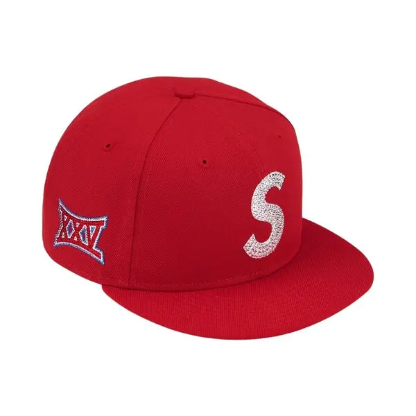 Supreme Swarovski S Logo New Era Hat - Red | Editorialist