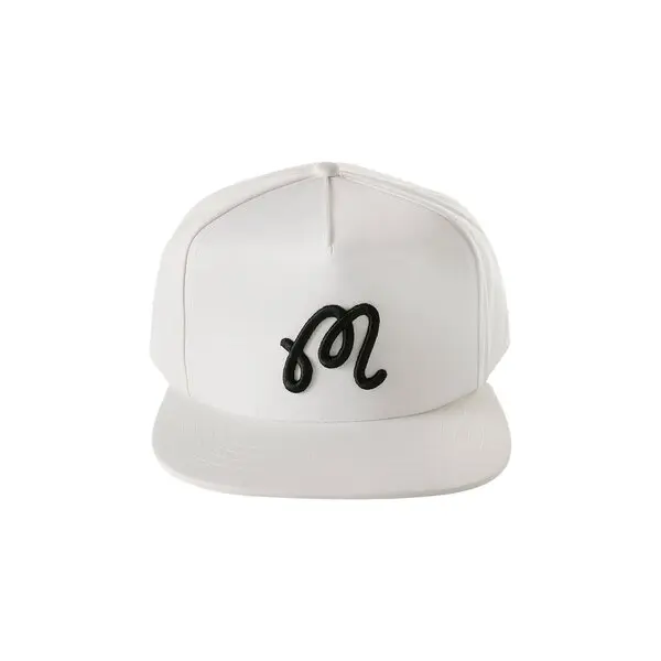 MALBON M Snapback Cap - White