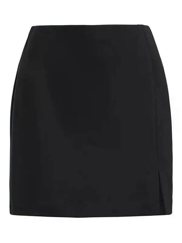 12 STOREEZ Crepe Mini Skirt