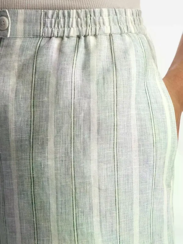 12 STOREEZ Striped Linen Shorts