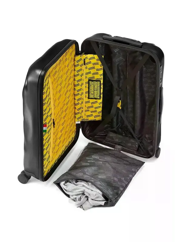 CRASH BAGGAGE Logo-detail Suitcase - Black