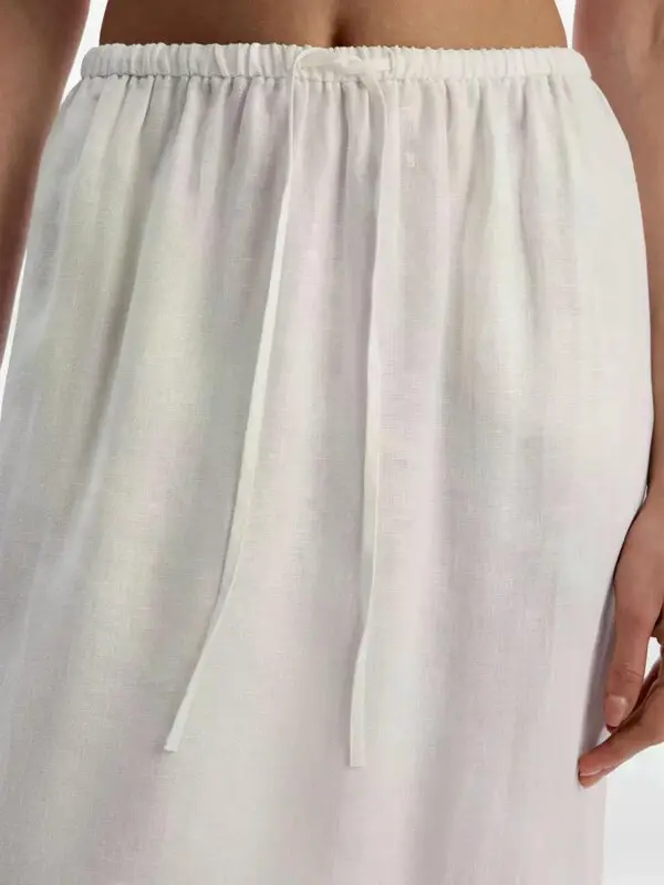 12 STOREEZ Drawstring-waist Linen Skirt