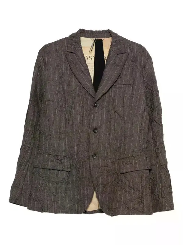 Masnada Pin-striped Blazer - Brown