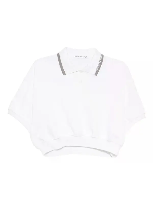 Alexander Wang Logo-collar Polo Shirt - White