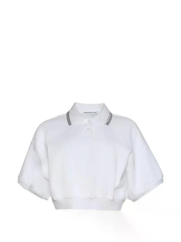 Alexander Wang Logo-collar Polo Shirt - White