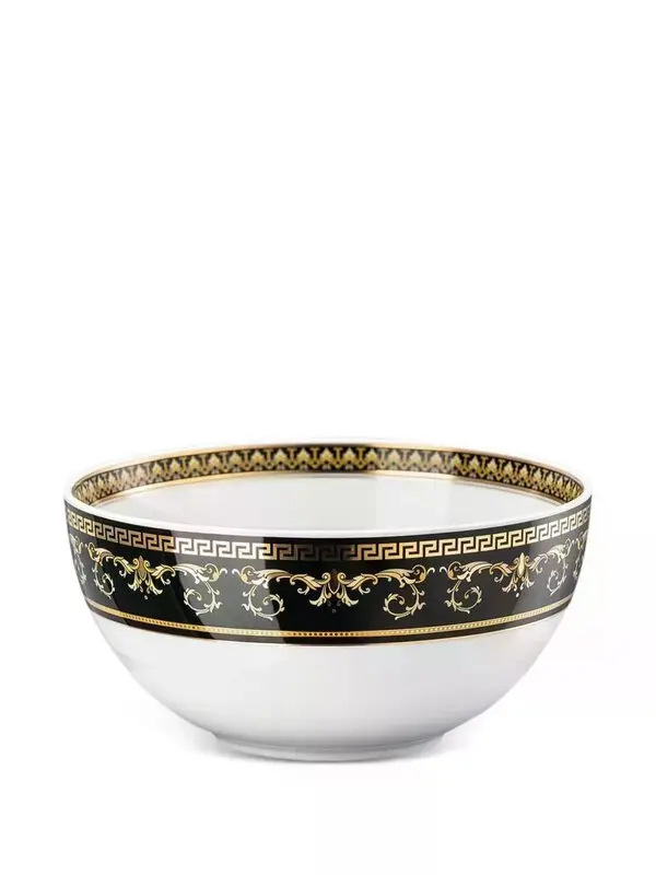 Versace Virtus Gala Patterned Bowl - White