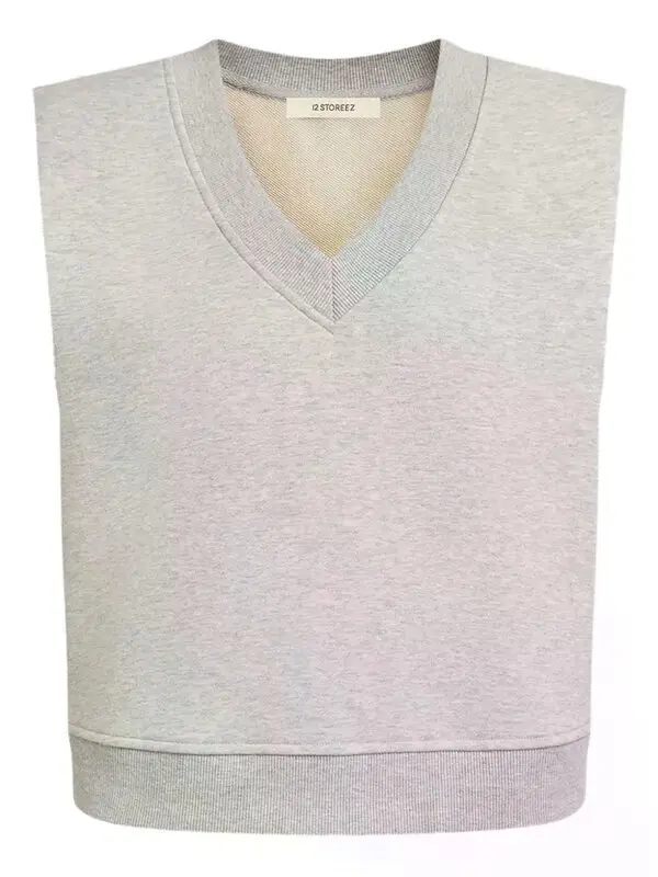 12 STOREEZ V-neck Cotton-blend Vest