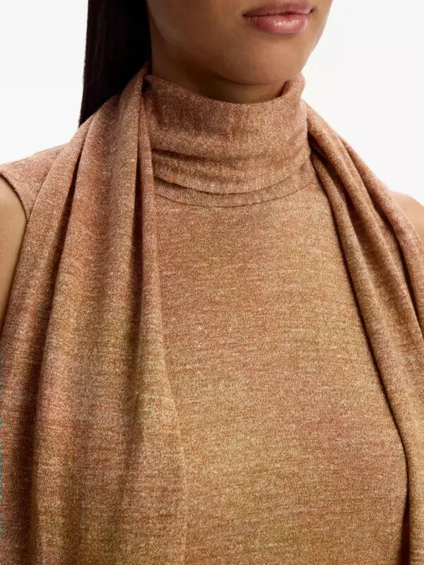 12 STOREEZ High Neck Scarf Sweater