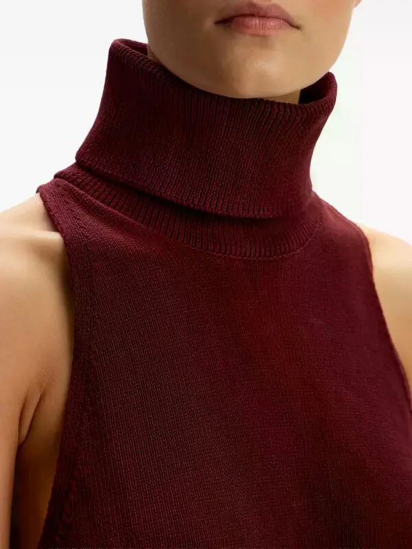 12 STOREEZ Roll-neck Sleeveless Sweater