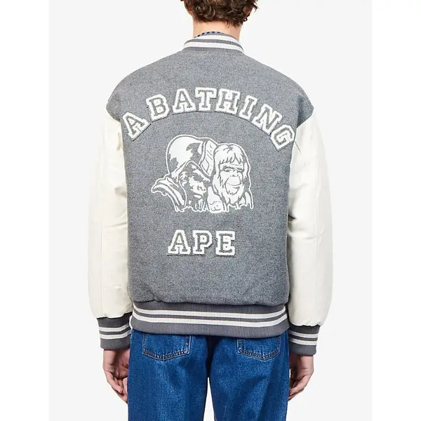 A BATHING APE X Kazuki Logo Wool-blend Jacket