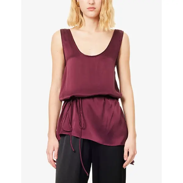 Dissh Lettie Belted Silk Top