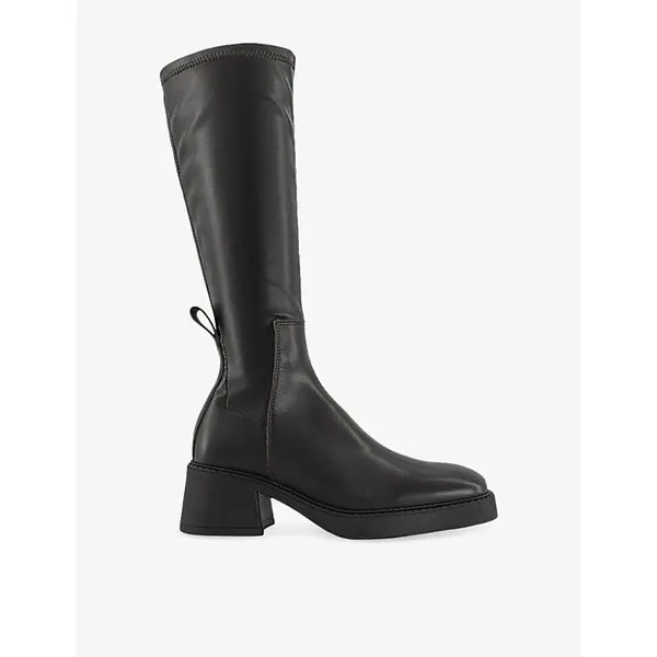 MIISTA Margit Leather Heeled Knee-high Boots