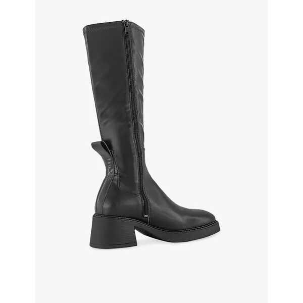MIISTA Margit Leather Heeled Knee-high Boots