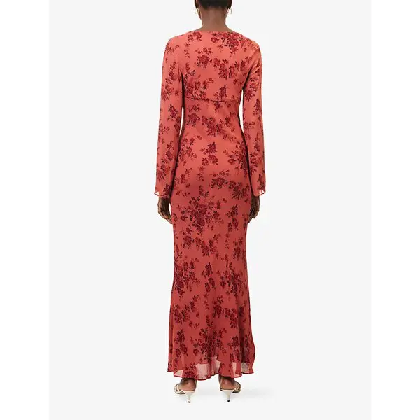 REFORMATION Esra Floral-embroidered Woven Maxi Dress