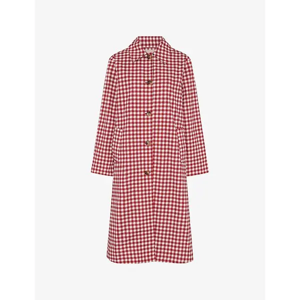 OMNES Charleston Gingham Woven Trench Coat