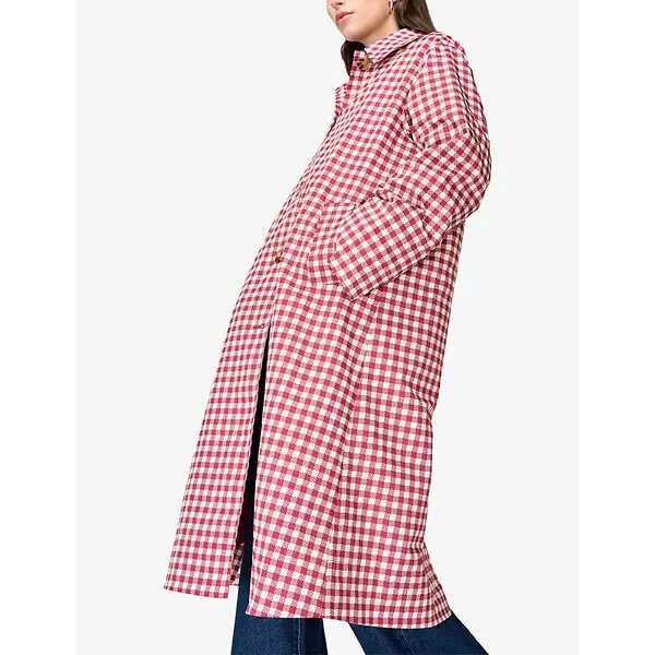 OMNES Charleston Gingham Woven Trench Coat