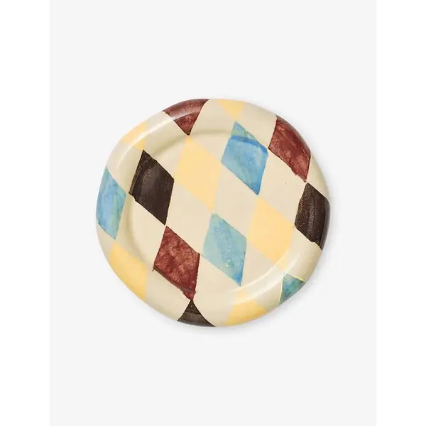 DAMSON MADDER Polka-dot Ceramic Saucer - Harlequin