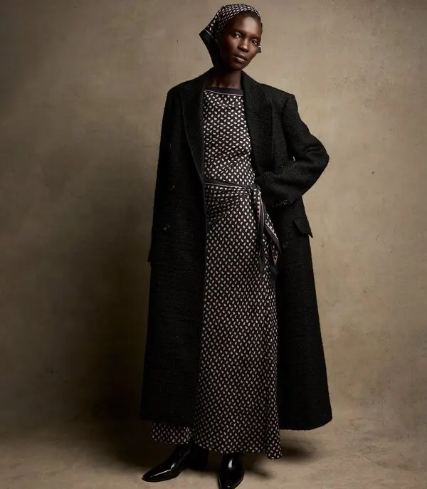 DÔEN Wilhelmina Bouclé Tweed Coat