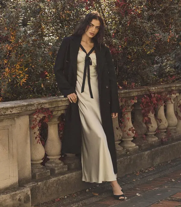 DÔEN Wilhelmina Bouclé Tweed Coat