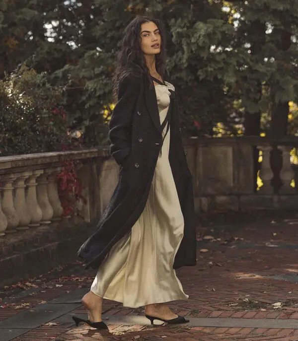 DÔEN Wilhelmina Bouclé Tweed Coat