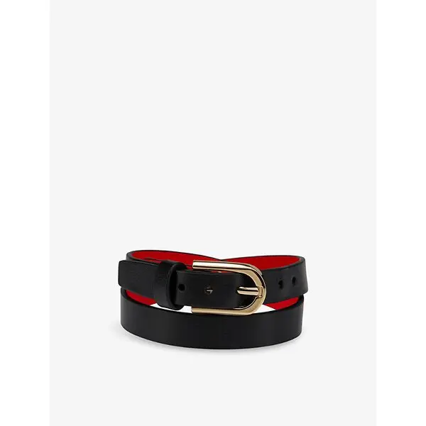 CHRISTIAN LOUBOUTIN Bettina Doubled Leather Bracelet - Black/gold