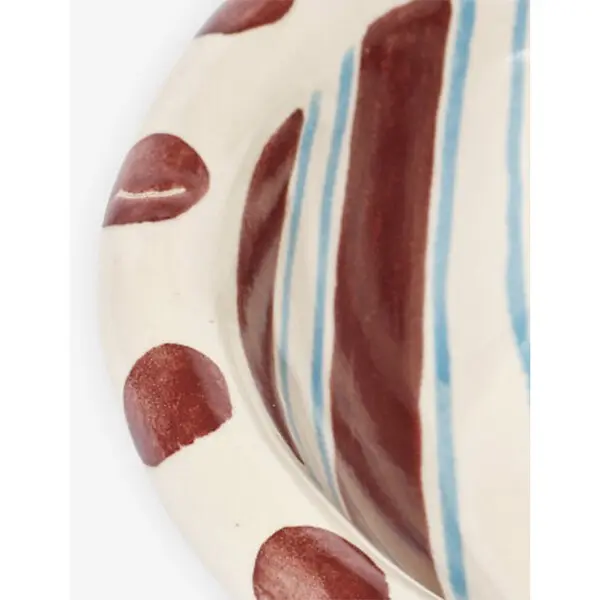 DAMSON MADDER Striped And Polka-dot Ceramic Serving Bowl