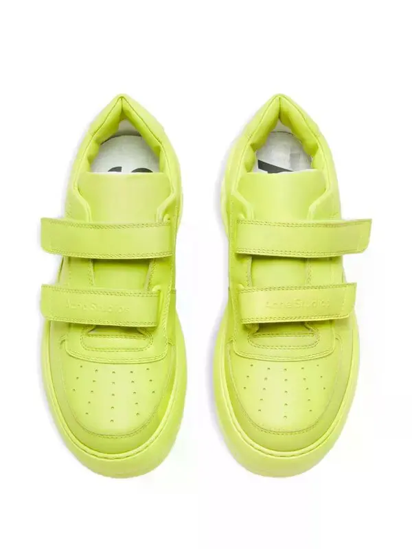 Acne Studios Touch-strap Platform Sneakers - Green