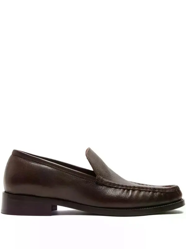 Acne Studios Leather Slip-on Loafers - Brown