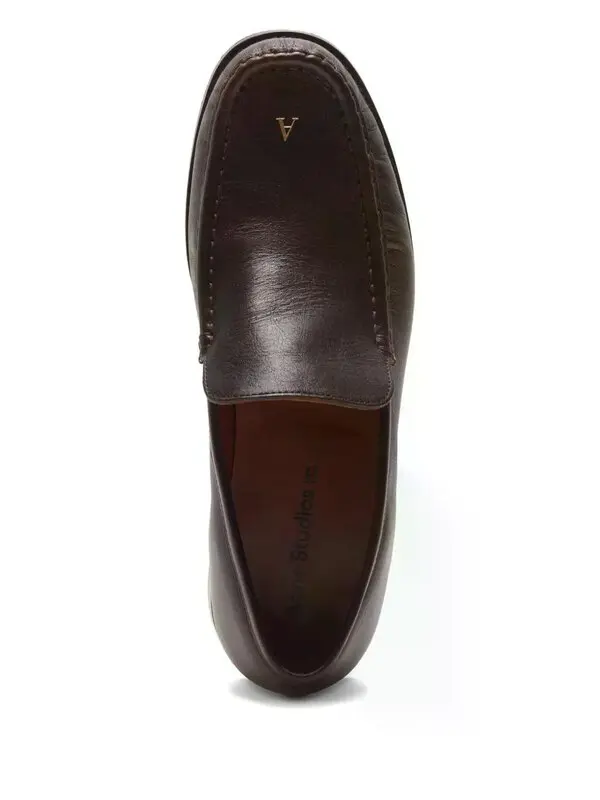 Acne Studios Leather Slip-on Loafers - Brown