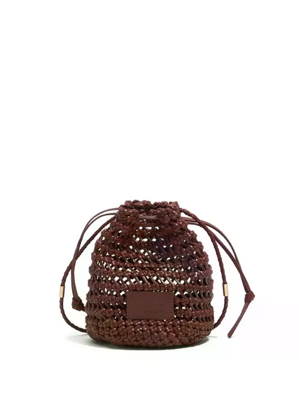 Bimba Y Lola Plaited Leather Bucket Bag - Brown